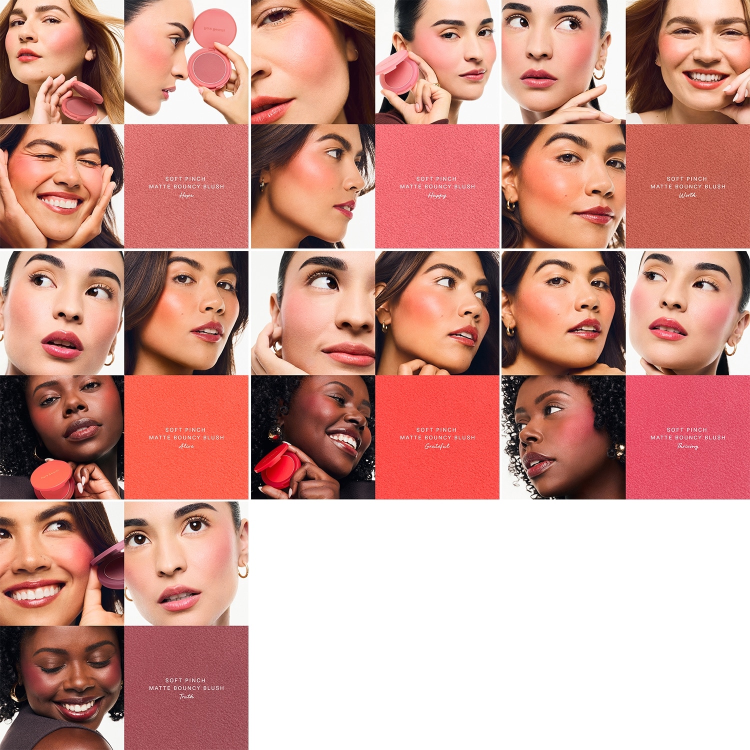 Soft Pinch Matte Bouncy Blush - Blush mat cu efect de voal Rare Beauty ...