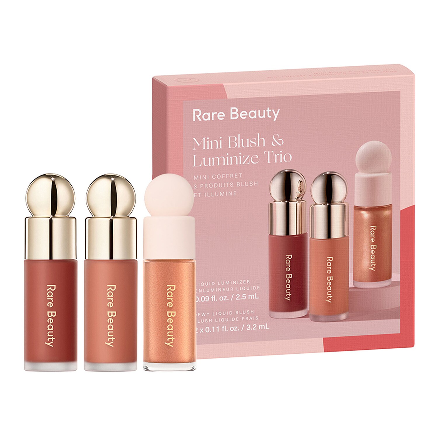 Set Mini Blush & Luminize Trio - Mini blush & iluminator Rare Beauty ≡ ...