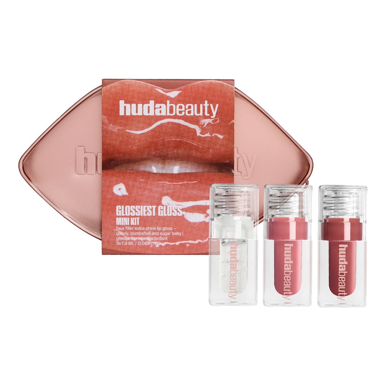 Glossiest Gloss Trio - Set de machiaj pentru buze Huda Beauty ≡ SEPHORA